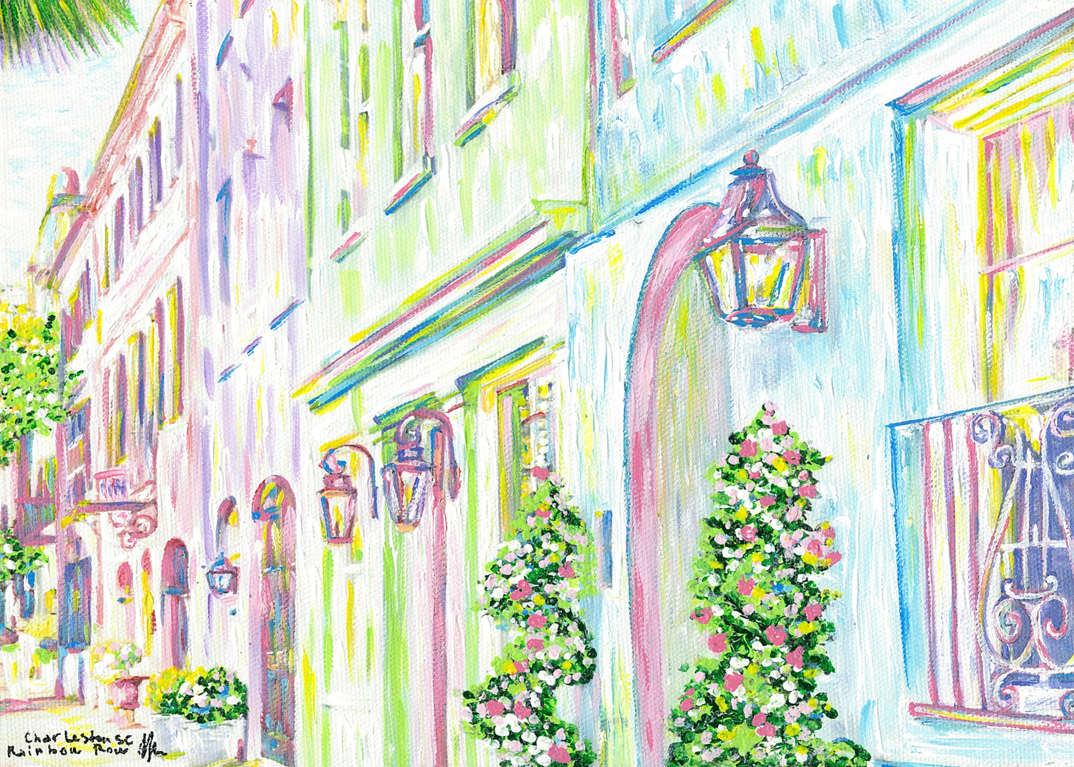 Rainbow Row – Painting Charleston